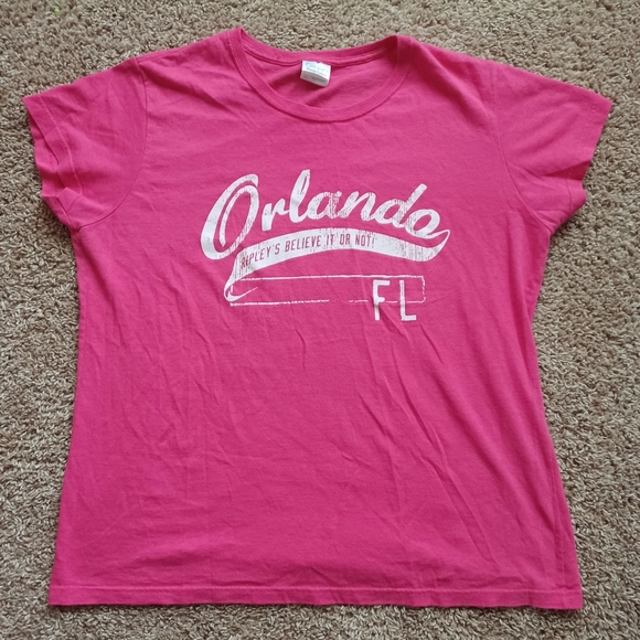 Gildan | Tops | Ripleys Believe It Or Not Orlando Pink Tshirt Llarge ...